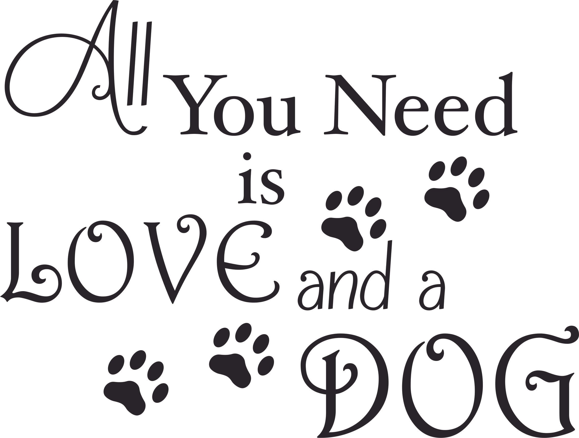 Quotes Pet Animal Dog Love Heart Lettering Wall Sticker Art Design ...