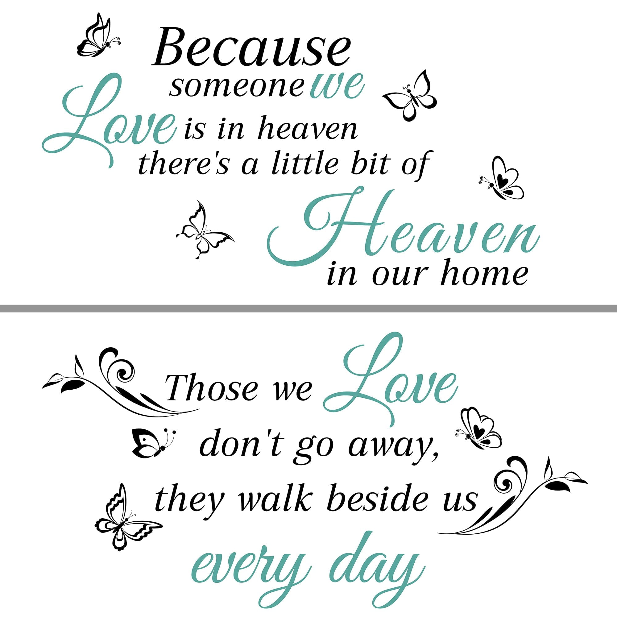 Quotes Saying Wall Decals Because Someone We Love is in Heaven Decal ...
