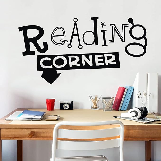 Quotes Wall Decor Stickers for Library Reading Corner Letterings Wall ...