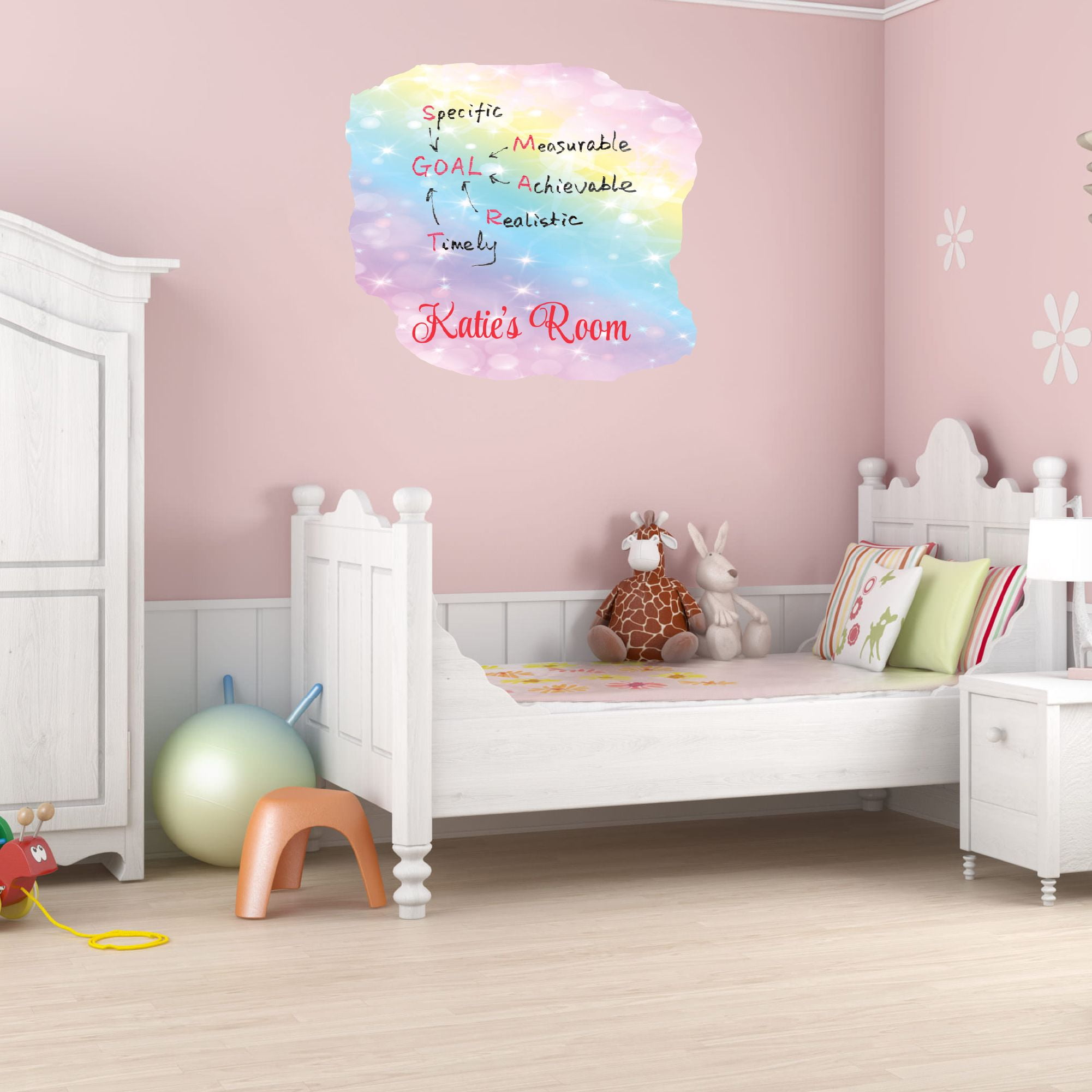 Quotes/sayings Watercolor Custom Name Wall Decals for Kids Room ...