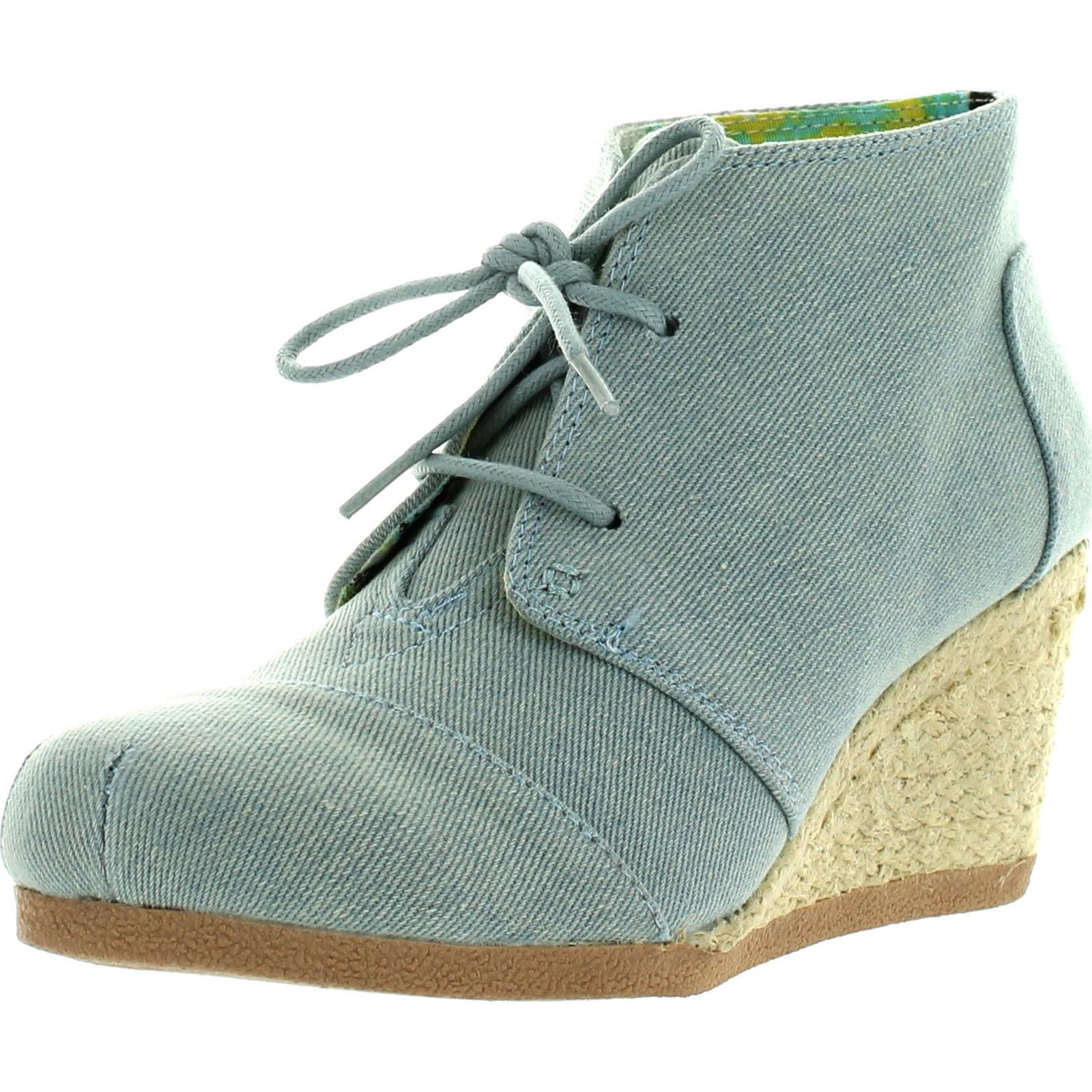 Qupid Womens Olee-11 Rex Lace Up Ankle Wedge Booties - Walmart.com