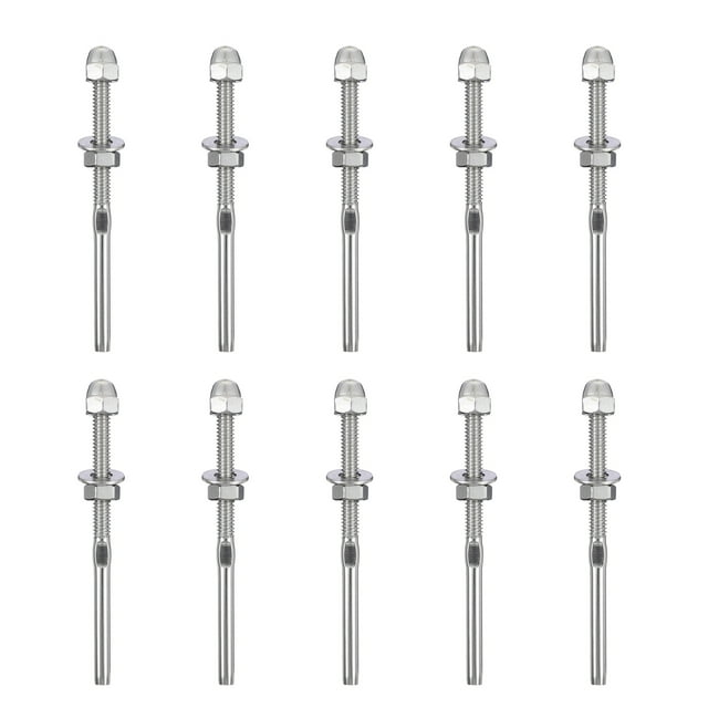 Quqiuxian 10pcs Cable Railing Hand Swage Tensioner Sturdy Wire Rope ...