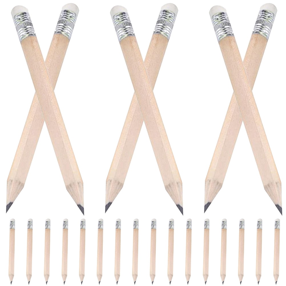 Quqiuxian 60Pcs Short Writing Pencils Kids Writing Pencils Log Short ...