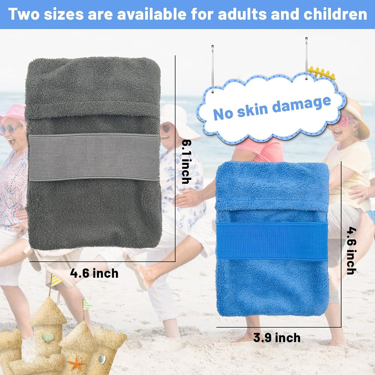 Quqiuxian Sand Remover Beach Sand Eraser Sand Mitt Brush Skin Smoother ...