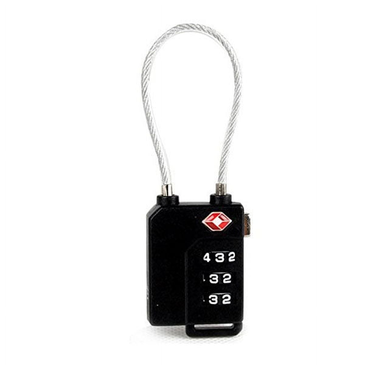 Quqiuxian TSA Approved Security Cable Luggage Locks 3-Digit Combination ...