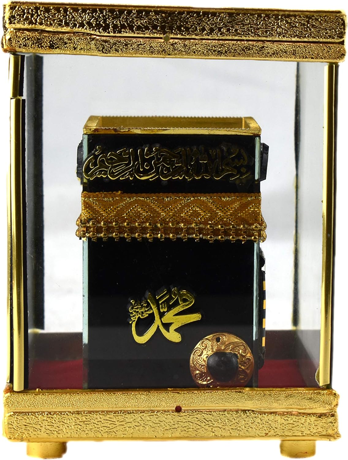 Quran Khana Kaba Decoraive Kaaba/Mecca In A Glass Box. Holy Model Kaaba ...