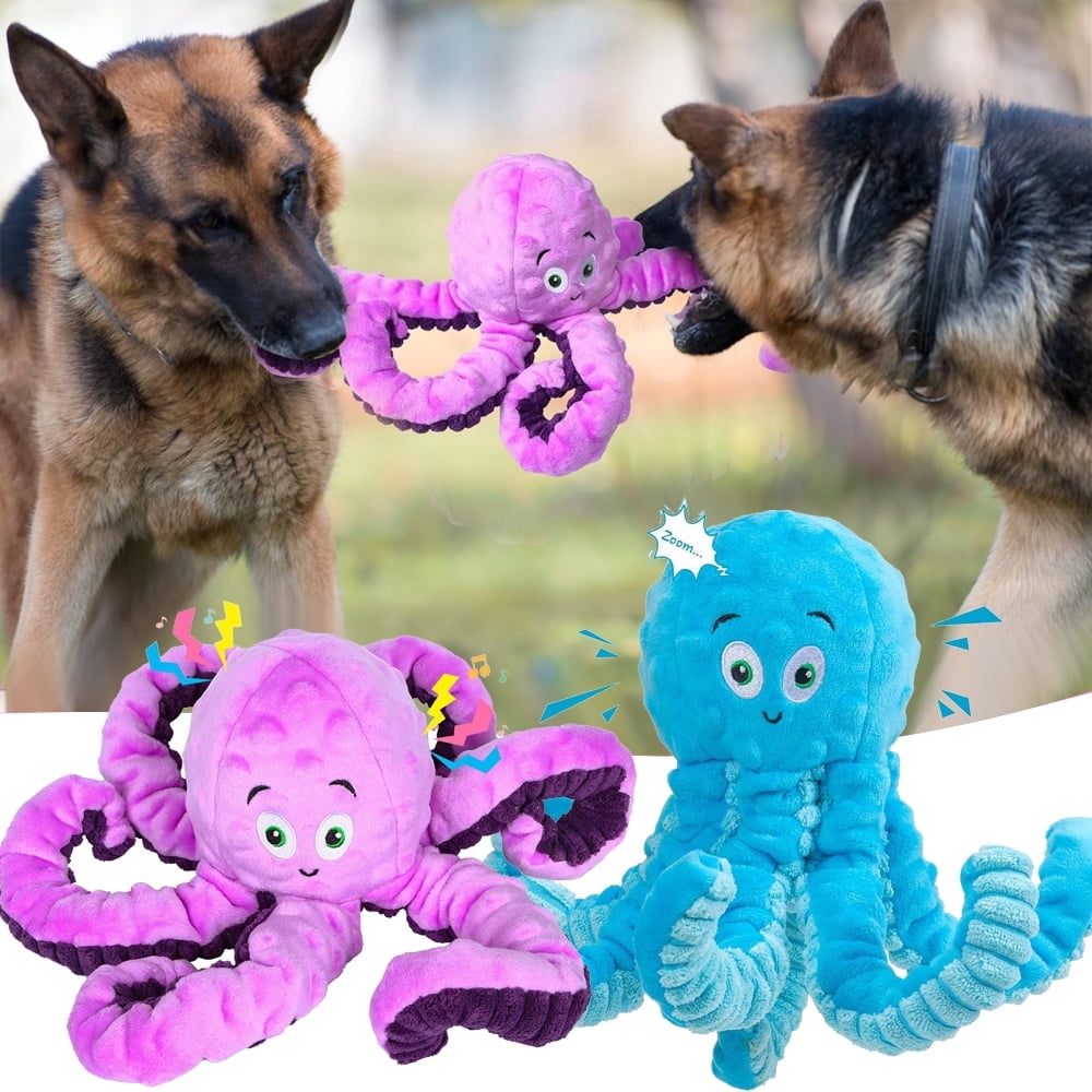 Fofosbeauty 2pcs Squeaky Dog Toys for Aggressive Chewers, Octopus-Tug ...
