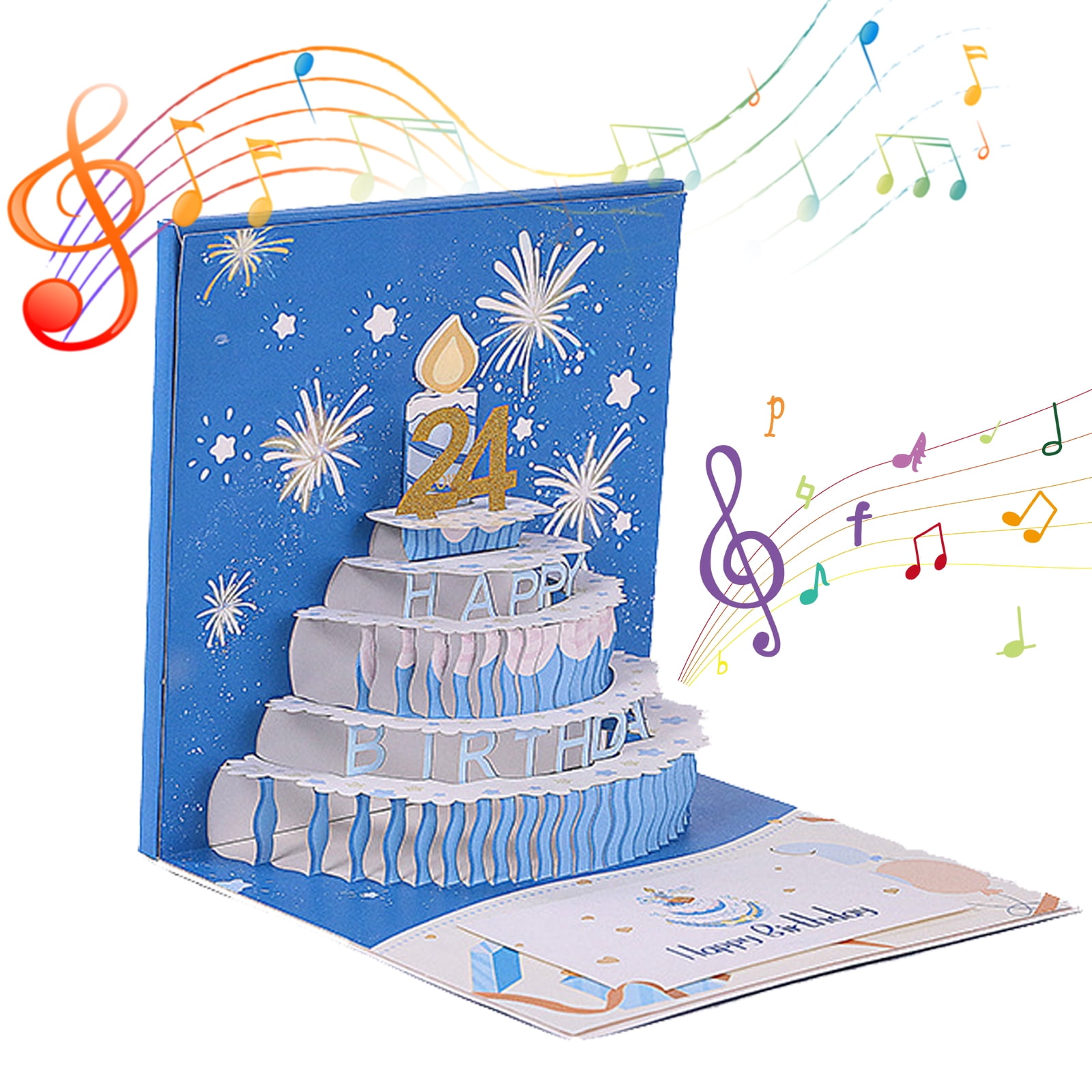 Quroko 3D Pop Up Musical Birthday Card, Happy Birthday Greeting Card ...