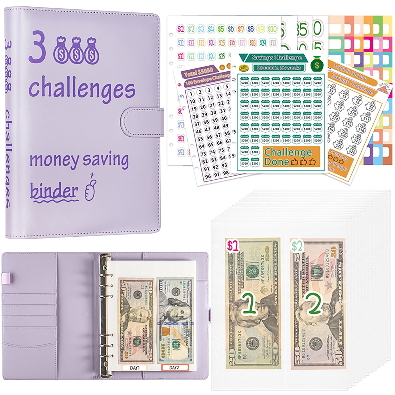 Quroko A5 Budget Binder Money Saving Organizer with 100 Cash Envelopes ...