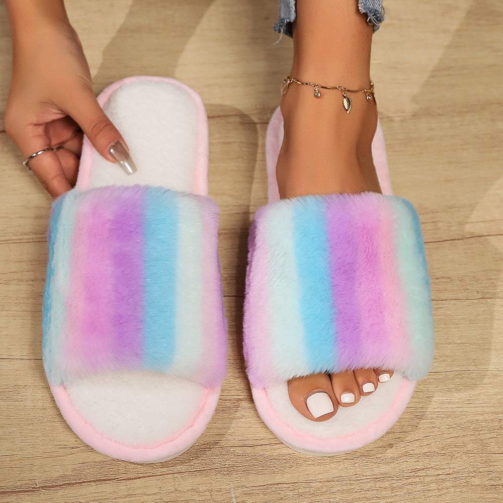 Quroko Slippers Open Toe Slippers, Comfortable Non-Slip Slippers, Cute ...