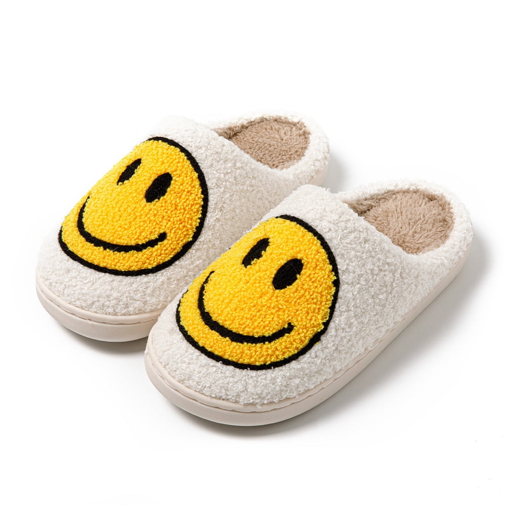 Quroko Smiley Face Slippers, Happy Face Slippers, Home Comfortable Non ...