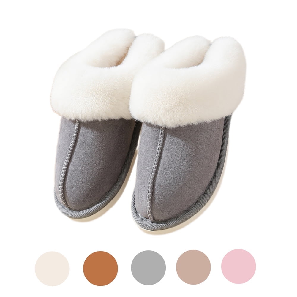 Quroko Slippers for Women Men, Fuzzy Memory Foam Slippers, Winter Cozy ...