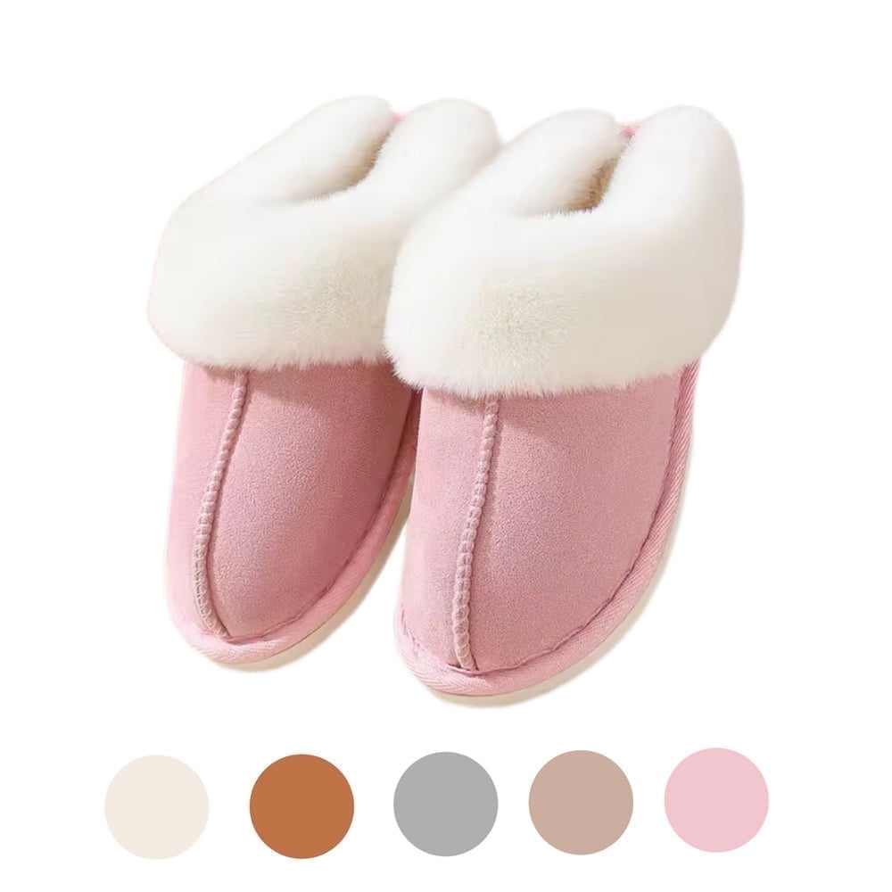 Quroko Slippers for Women Men, Fuzzy Memory Foam Slippers, Winter Cozy ...