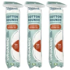 Qurydeal Organic Cotton Rounds Infused With Jojoba Oil, 3 Packs (100 ...