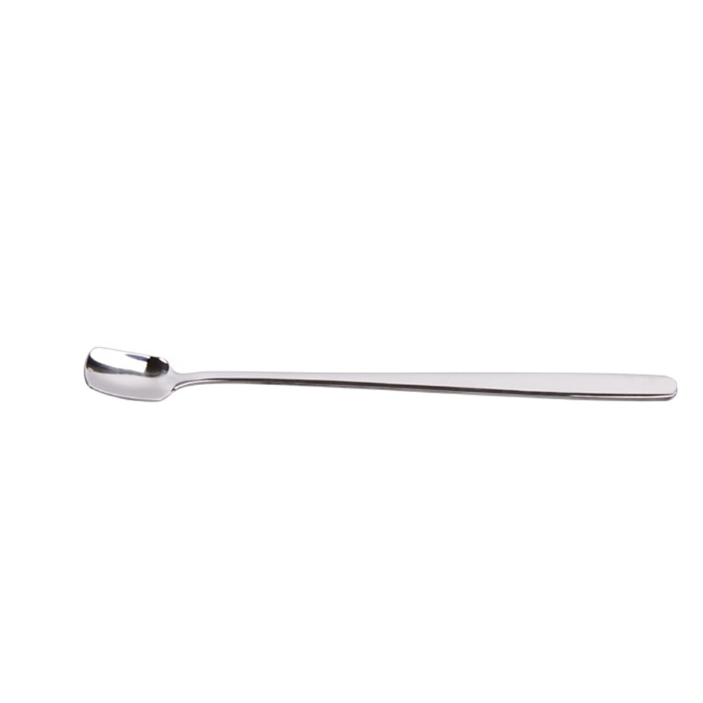 Qusenong 1 Piece Spoon Square Head Stainless Steel Long Handle TeaSpoon ...