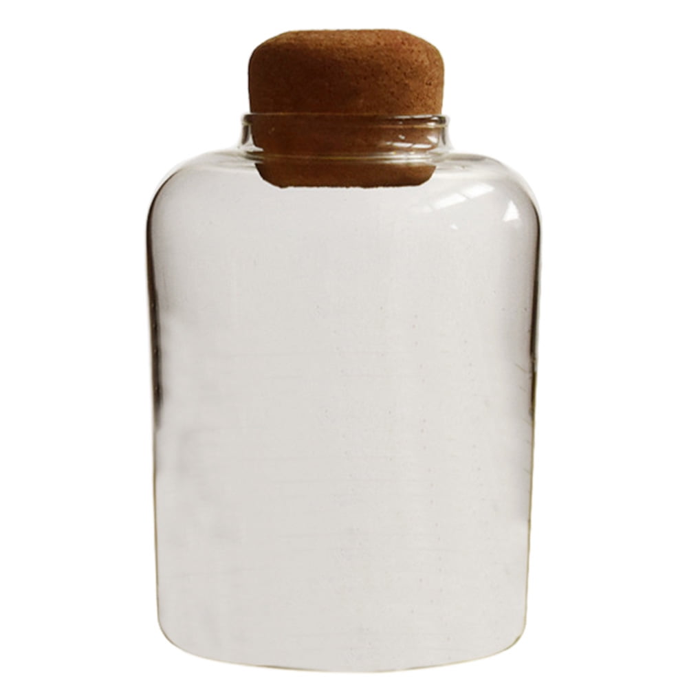 Qusenong 1pc Glass Storage Bottle Cork Milk Grain Snack Storage Bottle ...