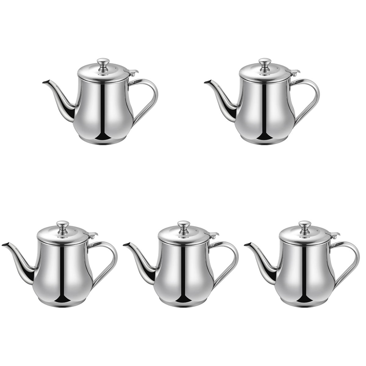Qusenong 5pcs Stainless Steel Oil Pot Kitchen Oil Container Oil Storage ...