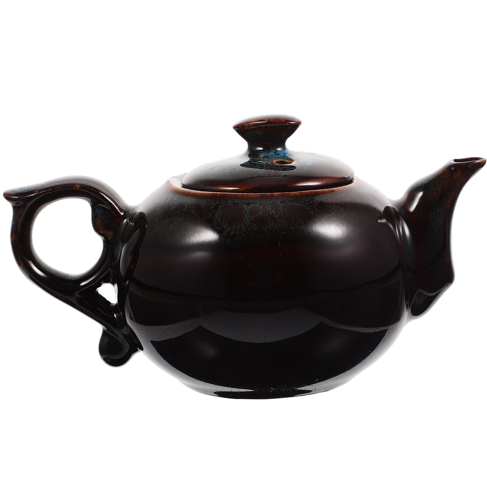 DEEPCRAFF Vintage Style Ceramic Teapot with Side Handle Porcelain Tea ...