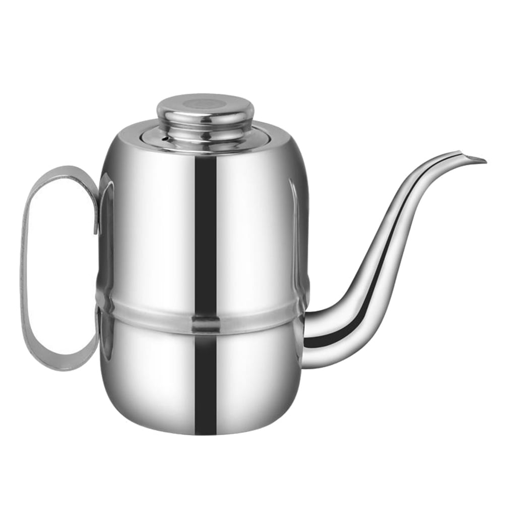 Qusenong Stainless Steel Oil Dispenser Long Narrow Spout Oil Pot Oiler ...