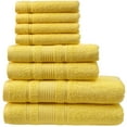 Qute Home Spa & Hotel Towels 8 Piece Towel Set, 2 Bath Towels, 2 Hand ...