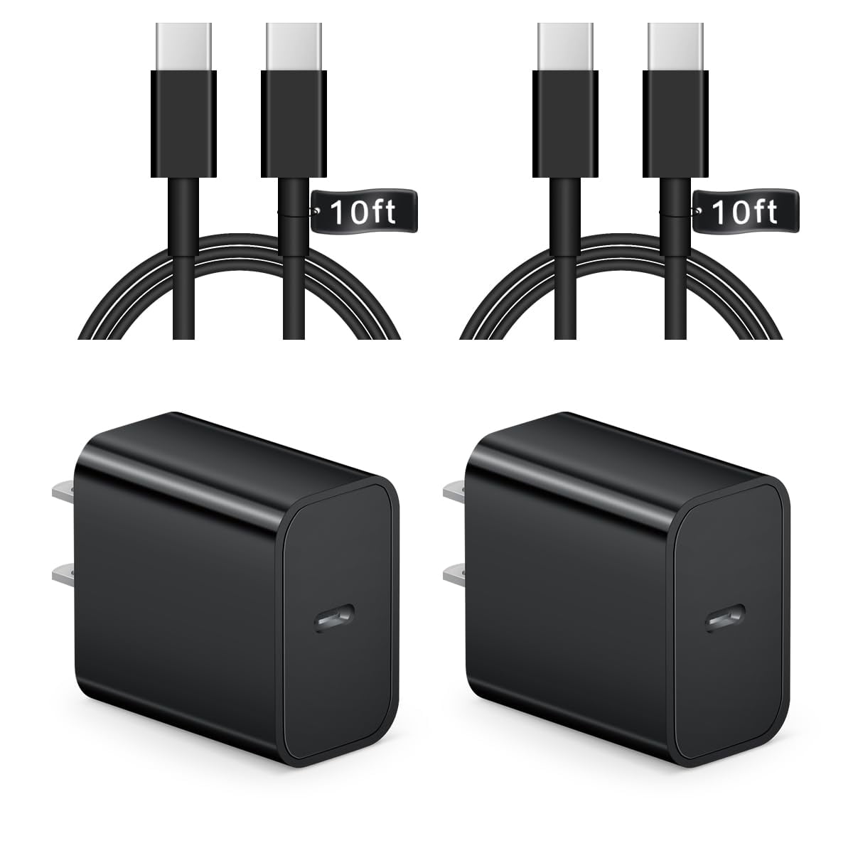 Quyaojz for iPhone 17 16 15 Charger Fast Charging - 2 Pack 20W USB C ...