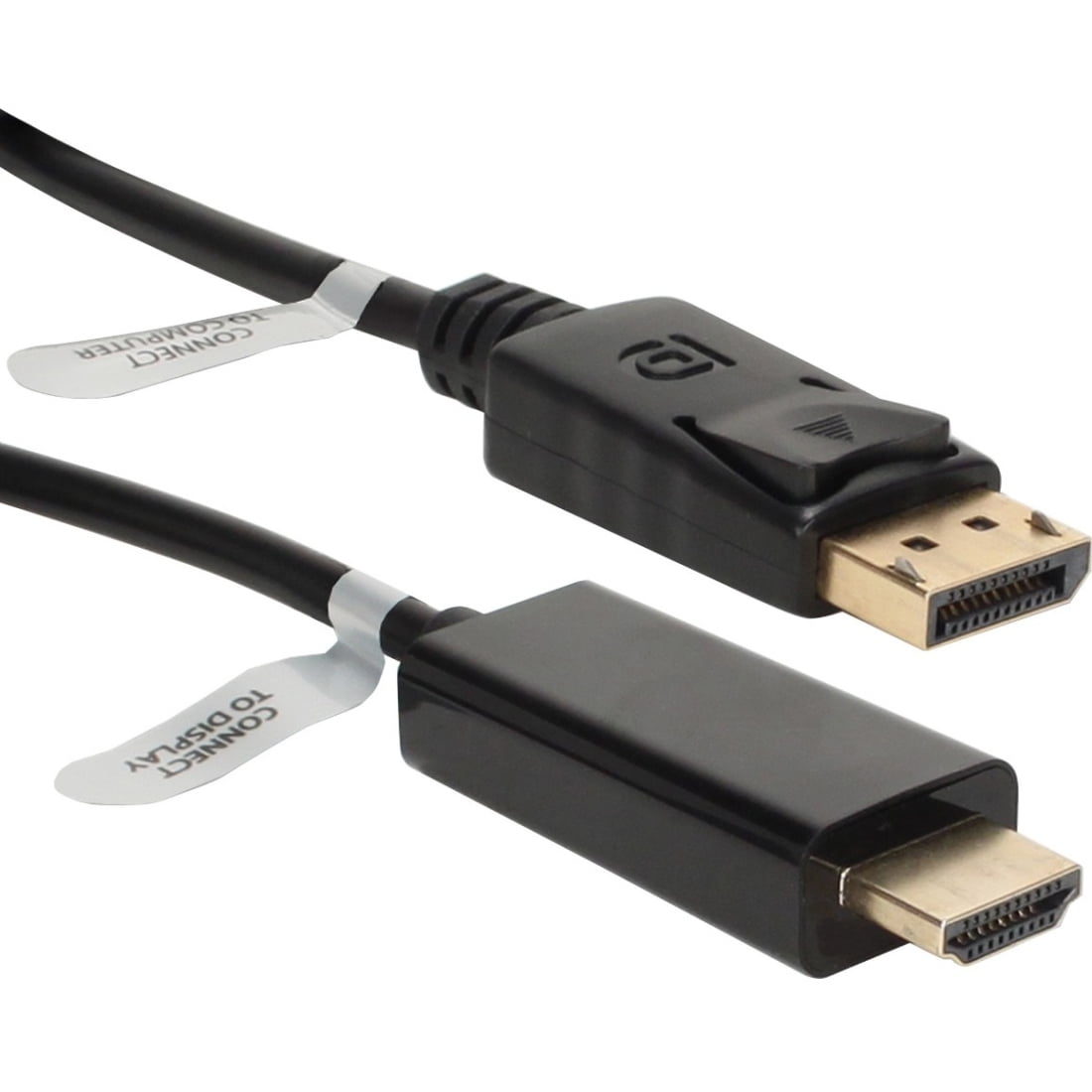 QVS DPHD-06 6' DisplayPort/HDMI Audio/Video Cable Black - Walmart.com