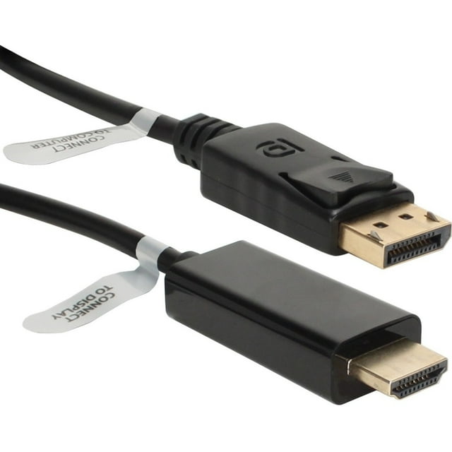 Qvs 6Ft Displayport To Hdmi Digital A/V Cable - Walmart.com