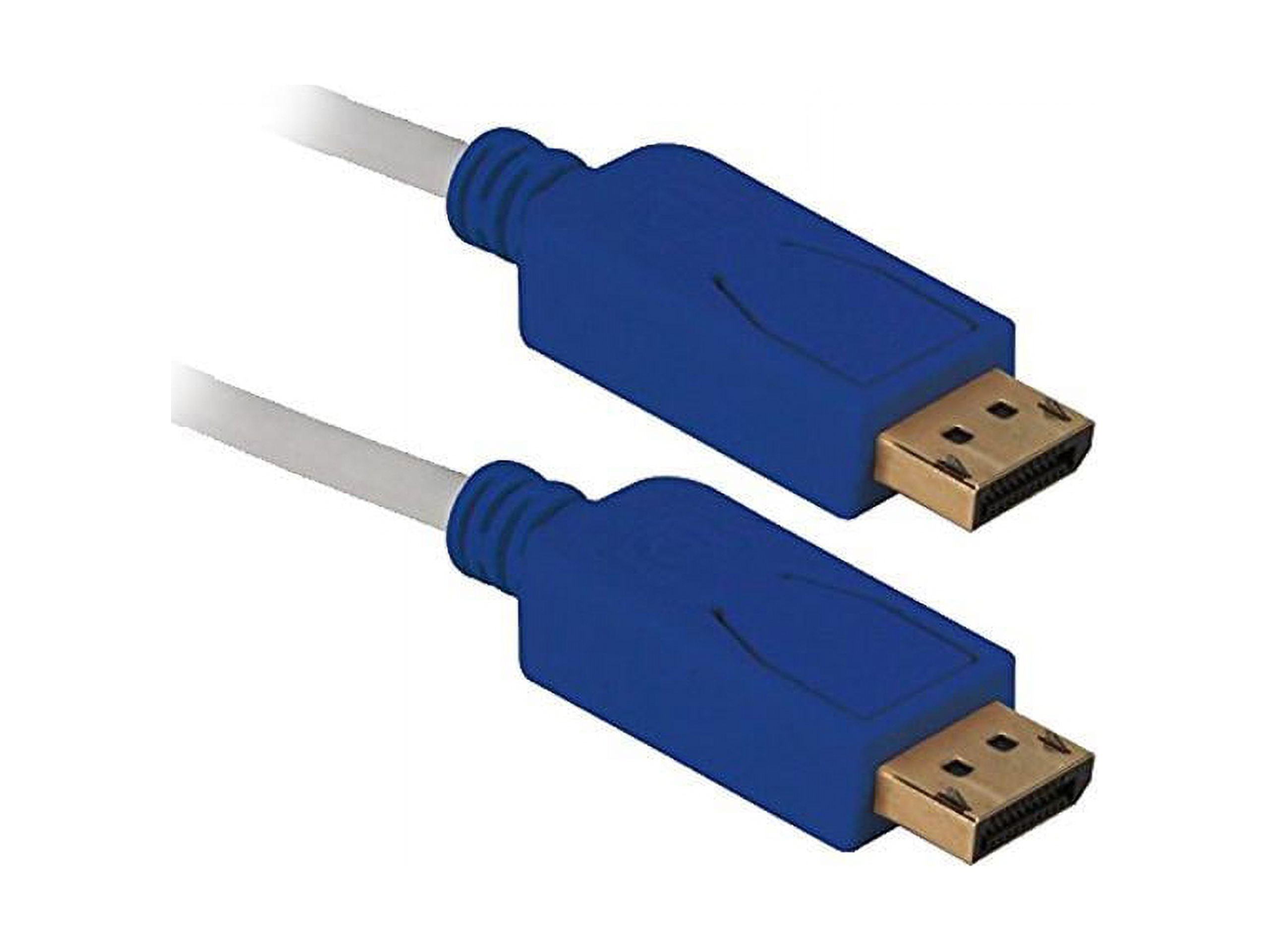 Qvs 6Ft Displayport Ultrahd 4K Black Cable With Blue Connectors ...
