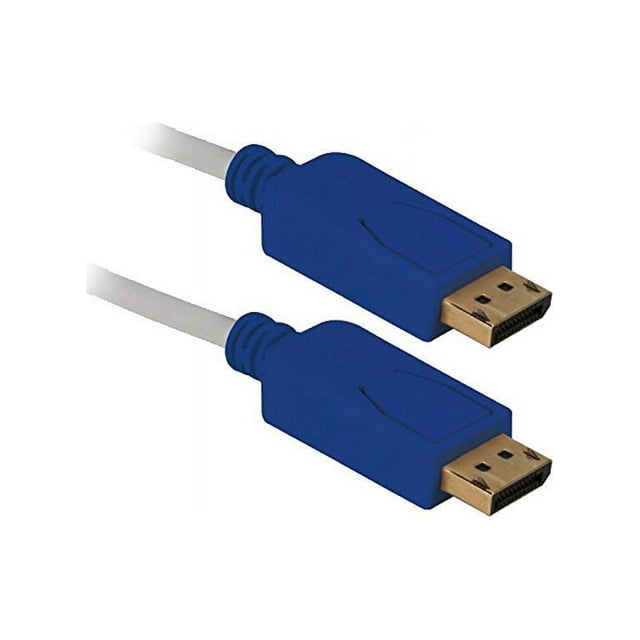 Qvs 6Ft Displayport Ultrahd 4K Black Cable With Blue Connectors & Latches - Walmart.com
