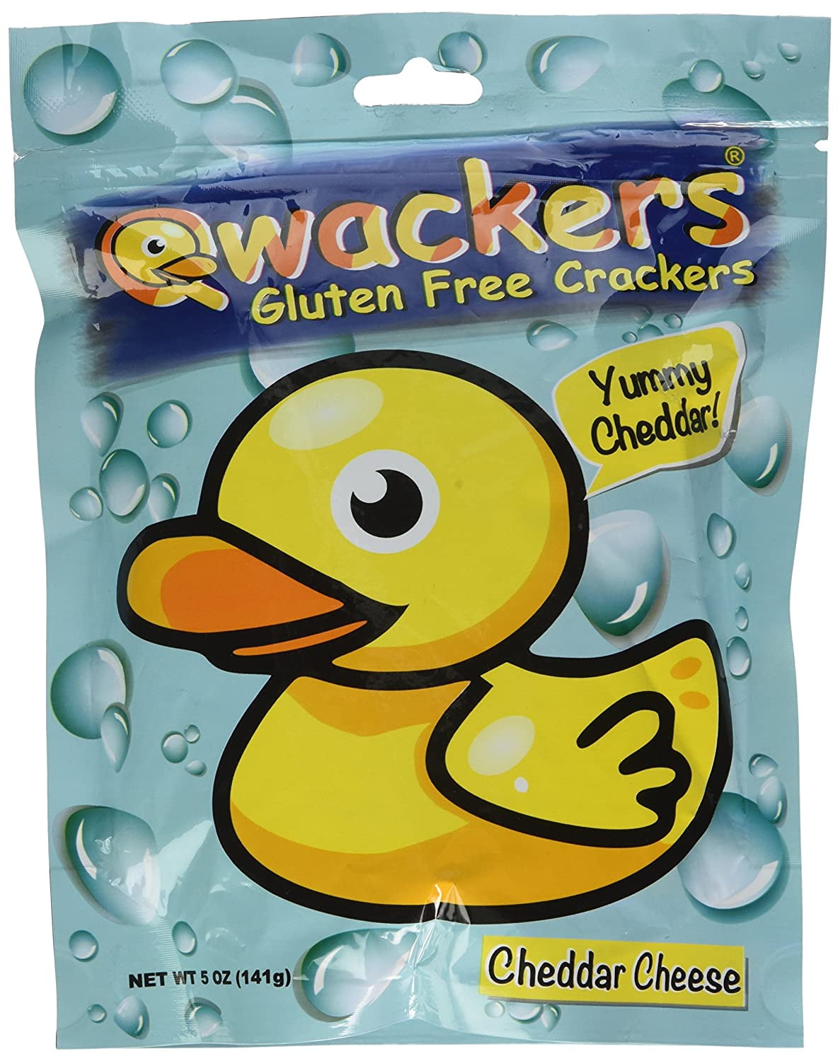 Qwackers Crackers - Gluten Free Cheddar Cheese Snack, 5 oz Resealable ...