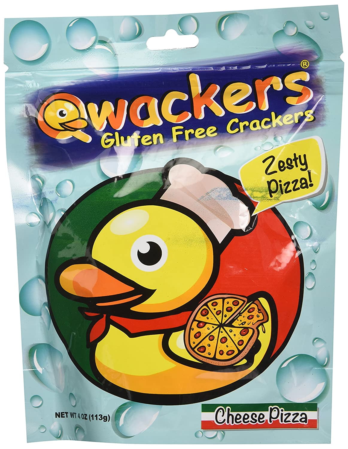 Qwackers Crackers Zesty Cheese Pizza 4 oz Bag - Walmart.com