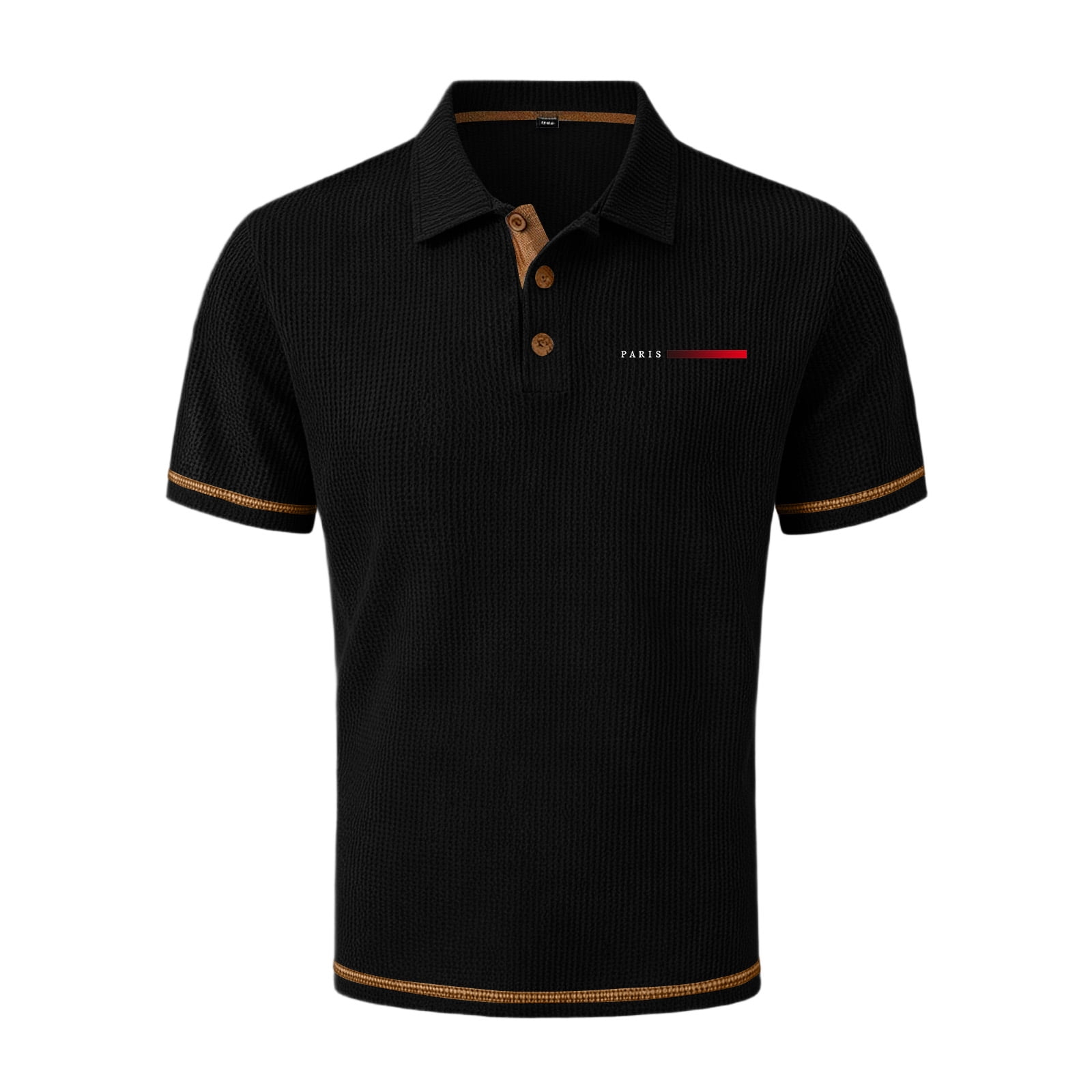 Qwertyu Breeze Capri Polo Shirts for Men Beer Belly Collared Waffle ...