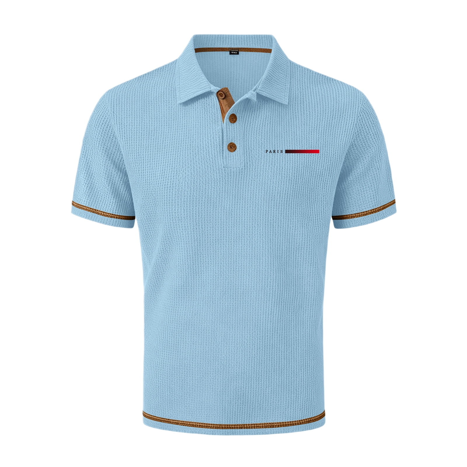 Qwertyu Breeze Capri Polo Shirts for Men Beer Belly Collared Waffle ...
