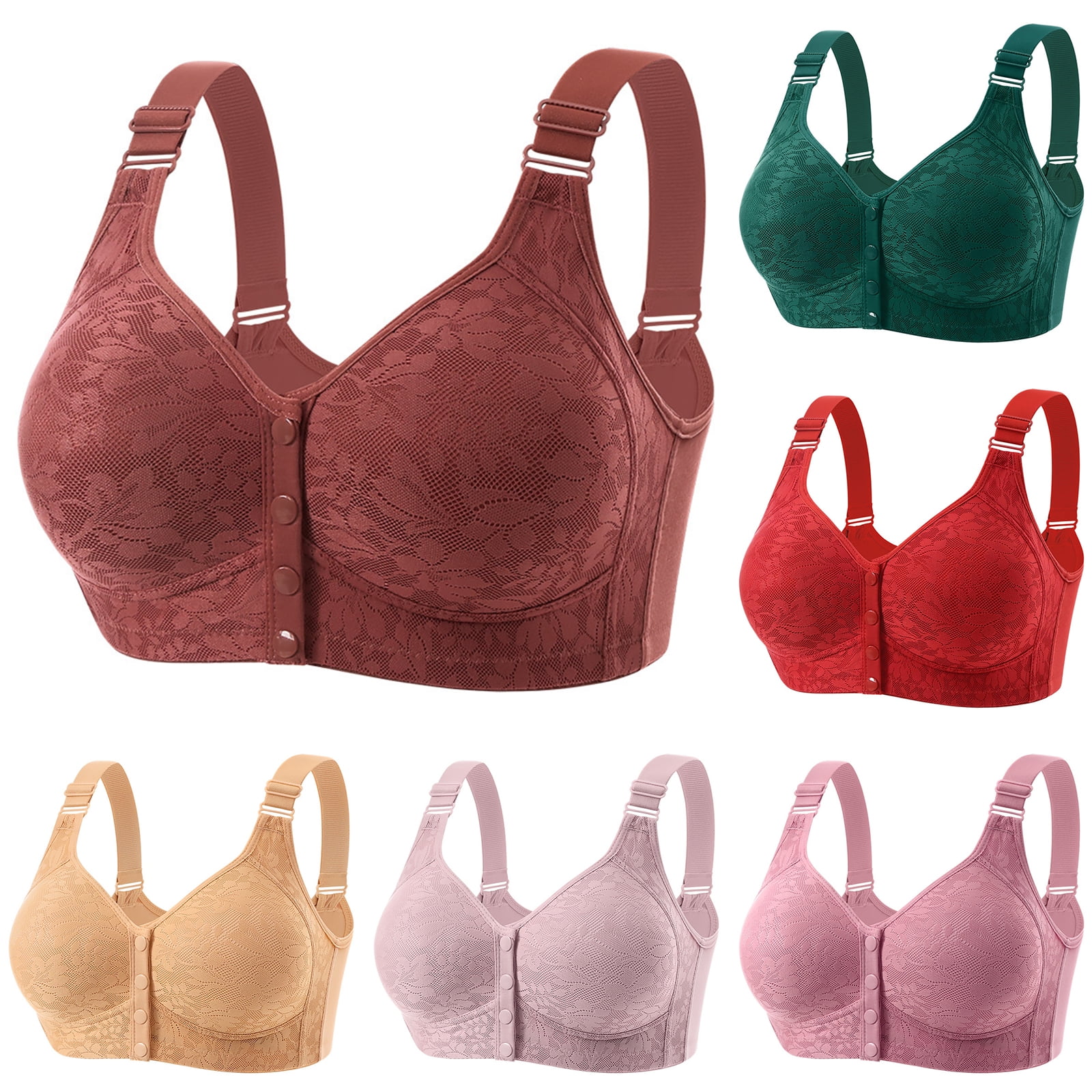 Qwertyu Daisy Bras for Older Women, 2026 Front Closure Bras for Older ...