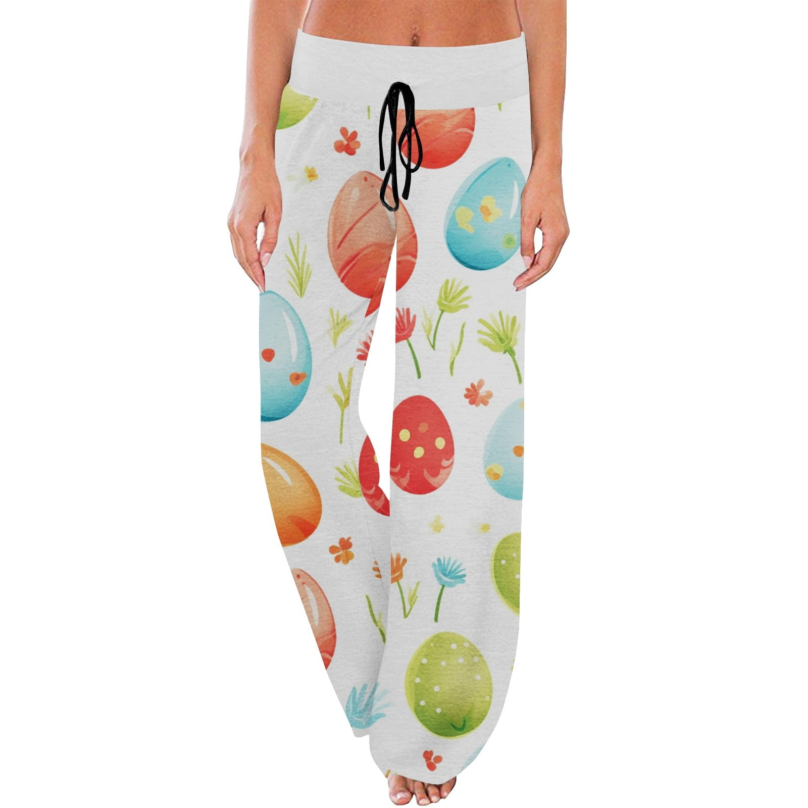 Qwertyu Easter Pajama Pants Adult Rabbit Bunny Easter Eggs Pajama Pants ...