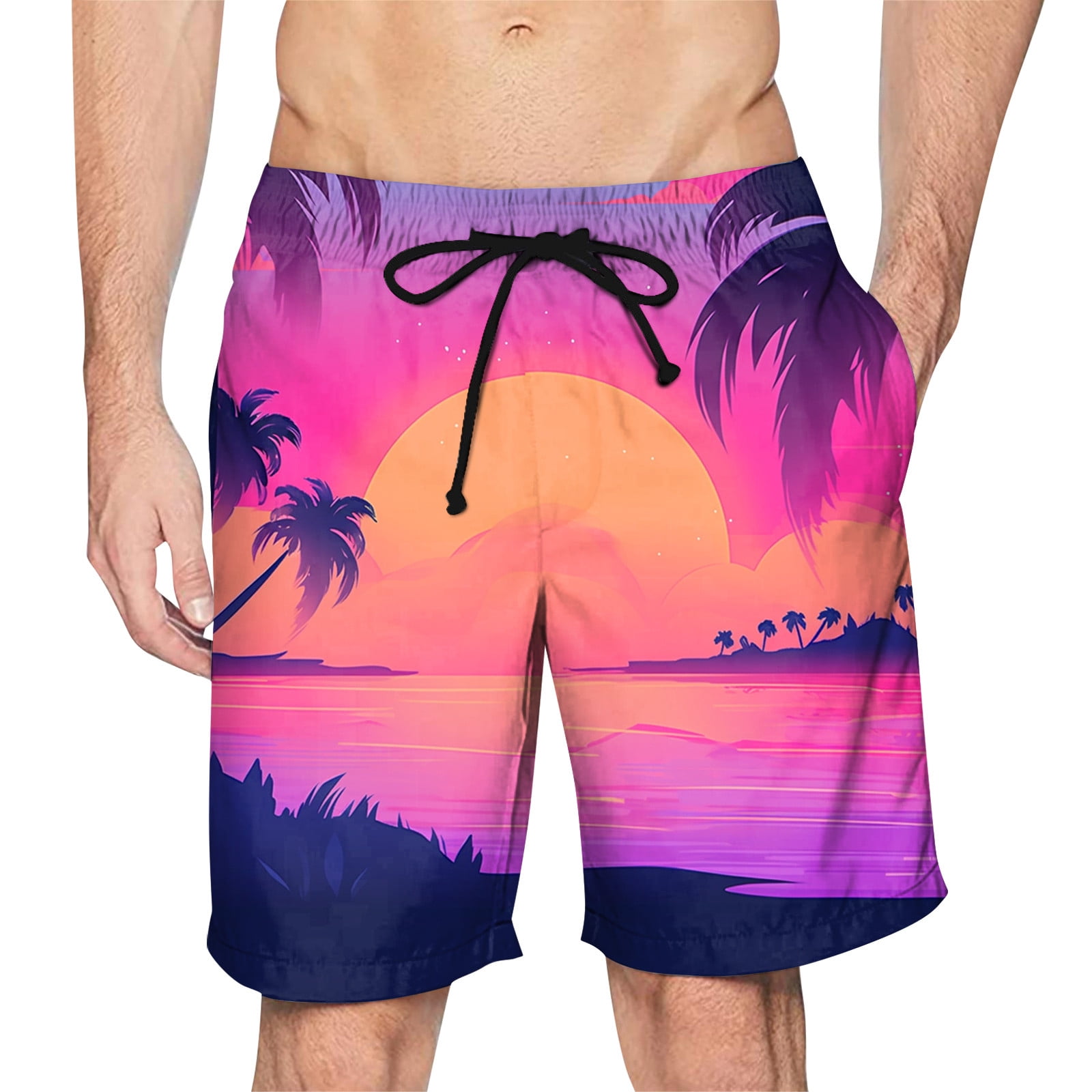 Qwertyu Mens Swim Trunks Swimsuit Mens Fashion 3d Print Swim Board
