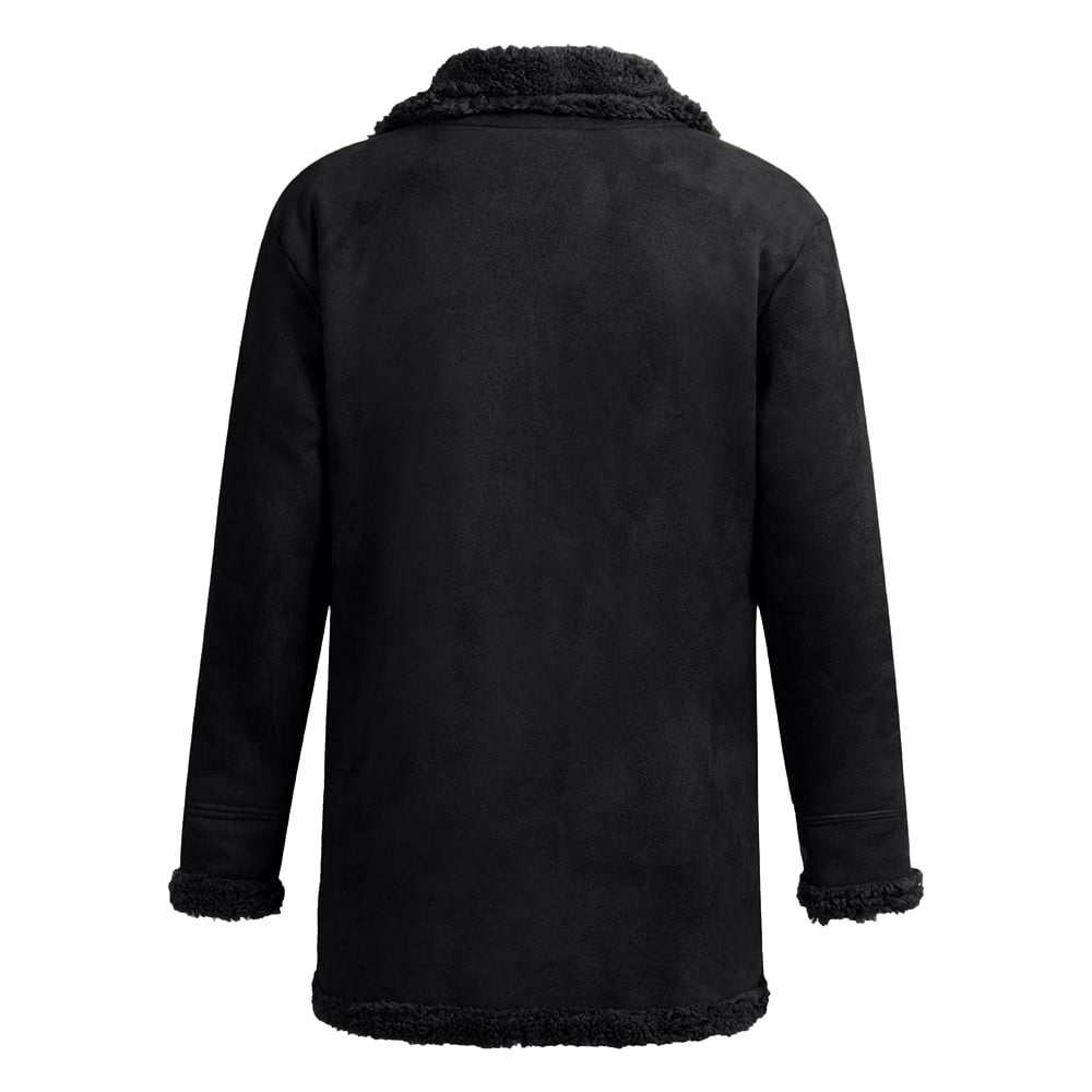 Qwertyu Motorcycle Jacket Men Winter Sheepskin Jacket Warm Wool Lined ...