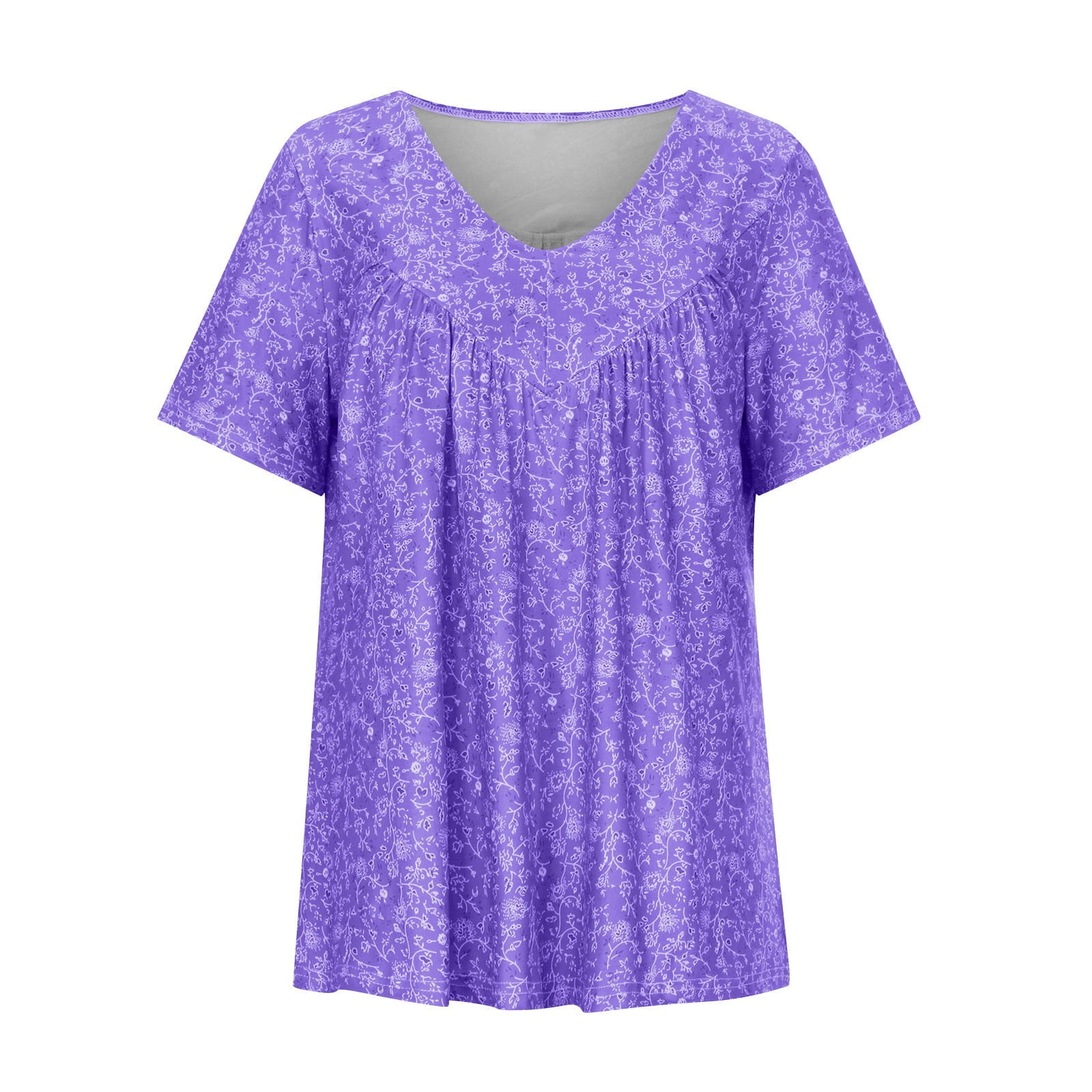 Qwertyu Women's Tunics That Hide Your Belly Floral Ruffle Flowy Tops ...