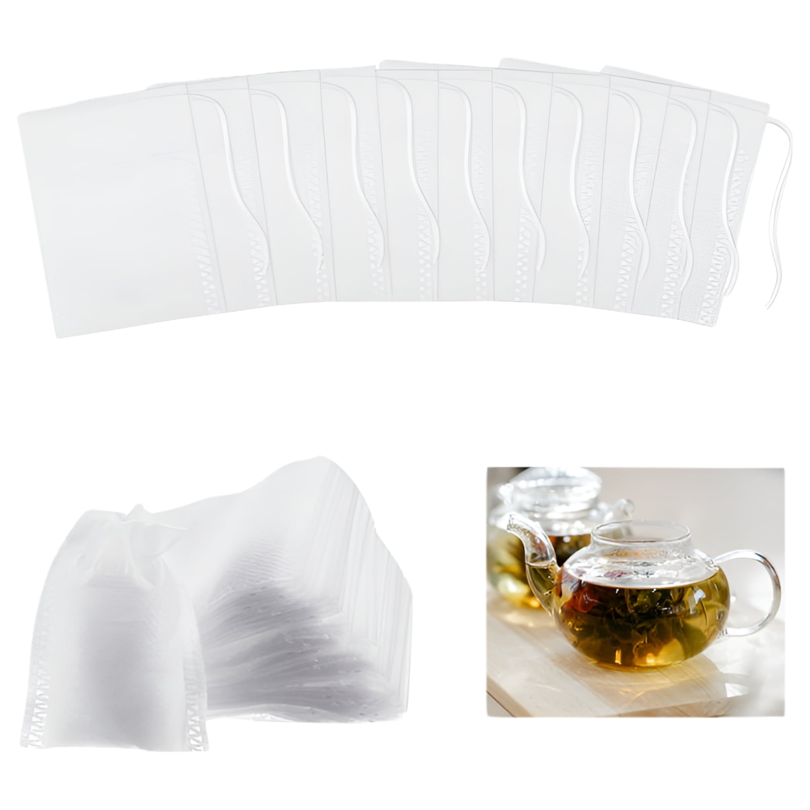 "Qweryboo 500 Pcs Disposable Tea Infuser Bags, 2.36"" x 3.15"" with ...