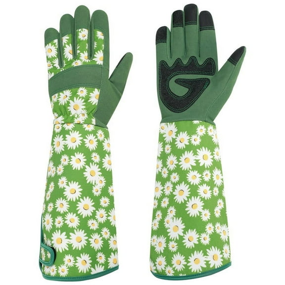 Mecorevxz Womens Gardening Weeding Working Gloves, Leather Garden Glove ...