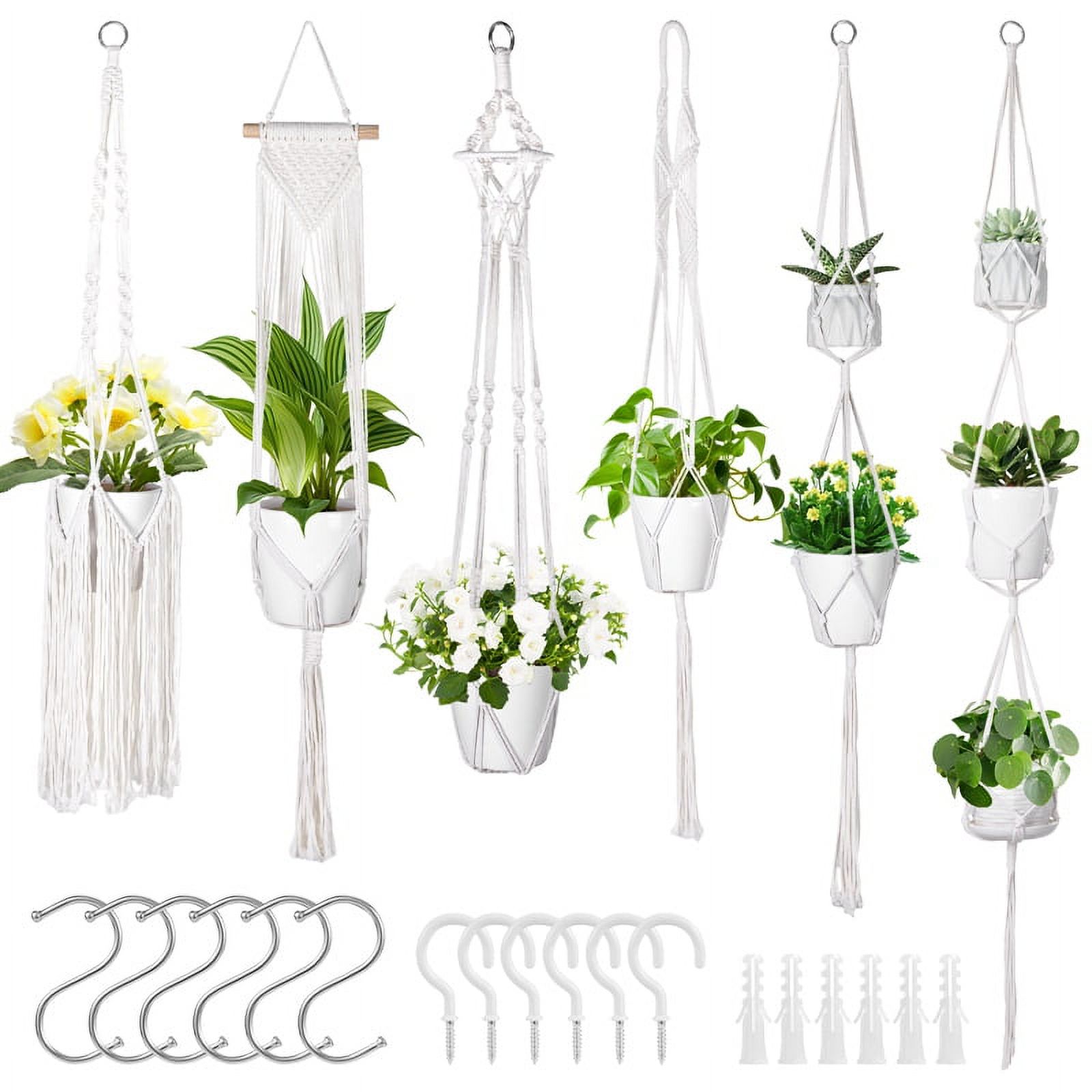 Plant Hanger 41" inch Hemp Jute Rope Plant Macrame Hanger Pot Holder ...