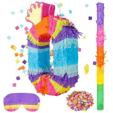 Blue 1st Birthday Pull String Pinata - Walmart.com