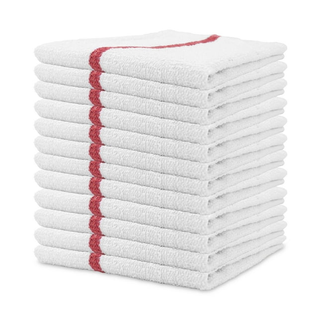 Qwick Wick Bar Mop Terry Towels (12 Pack), 16" x 19", 100% Cotton ...