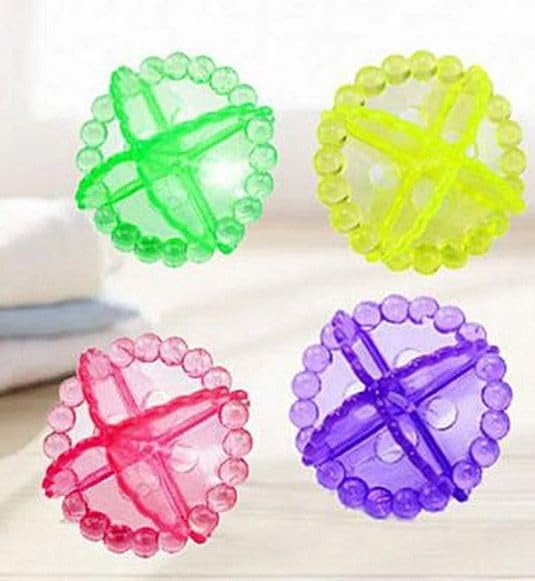 Qwid Plastic Colorful Laundry Ball Reusable Washing Laundry Dryer Ball ...