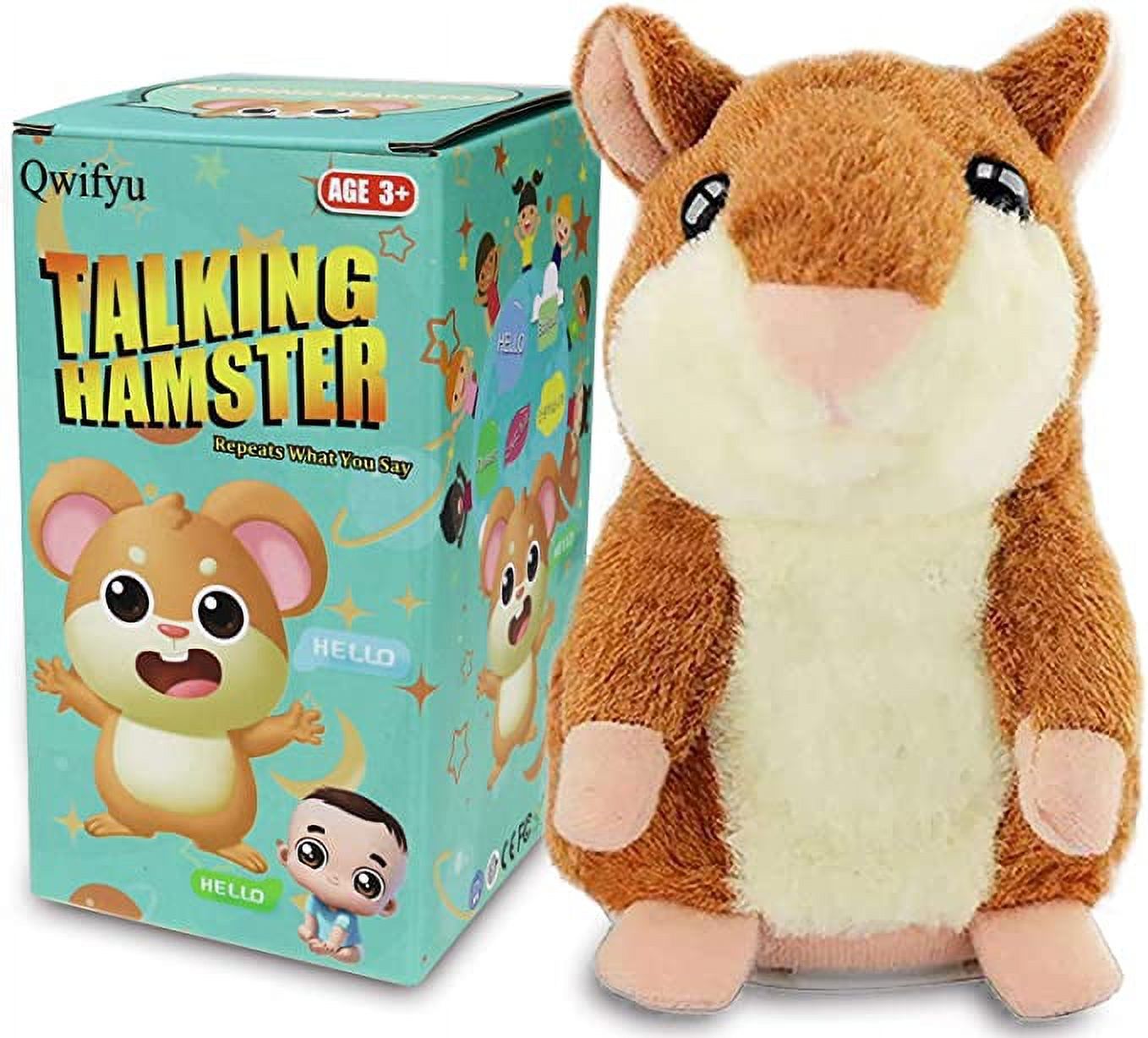 Qwifyu Talking Hamster, Interactive Stuffed Plush Animal Talking Toy ...