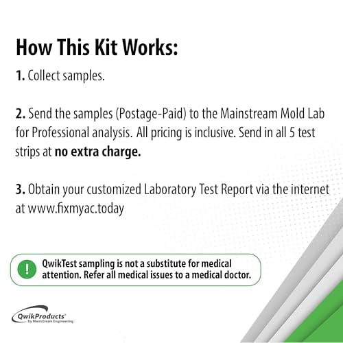 QwikTest DIY Mold Test Kit for Home Air Quality, Mold Detector Tester ...