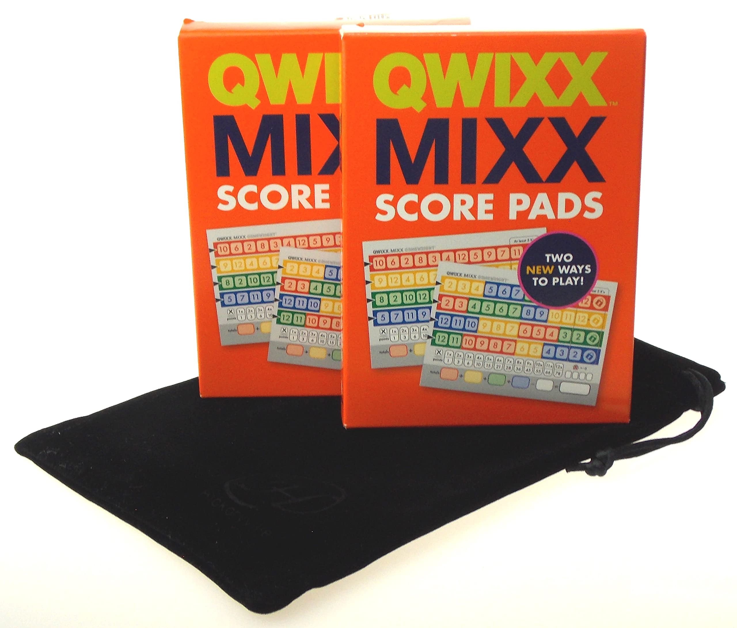 Qwixx Mixx 2 Replacement Score Pad Boxes Bundle - 400 Score Sheets Velour Storage Bag - Walmart.com