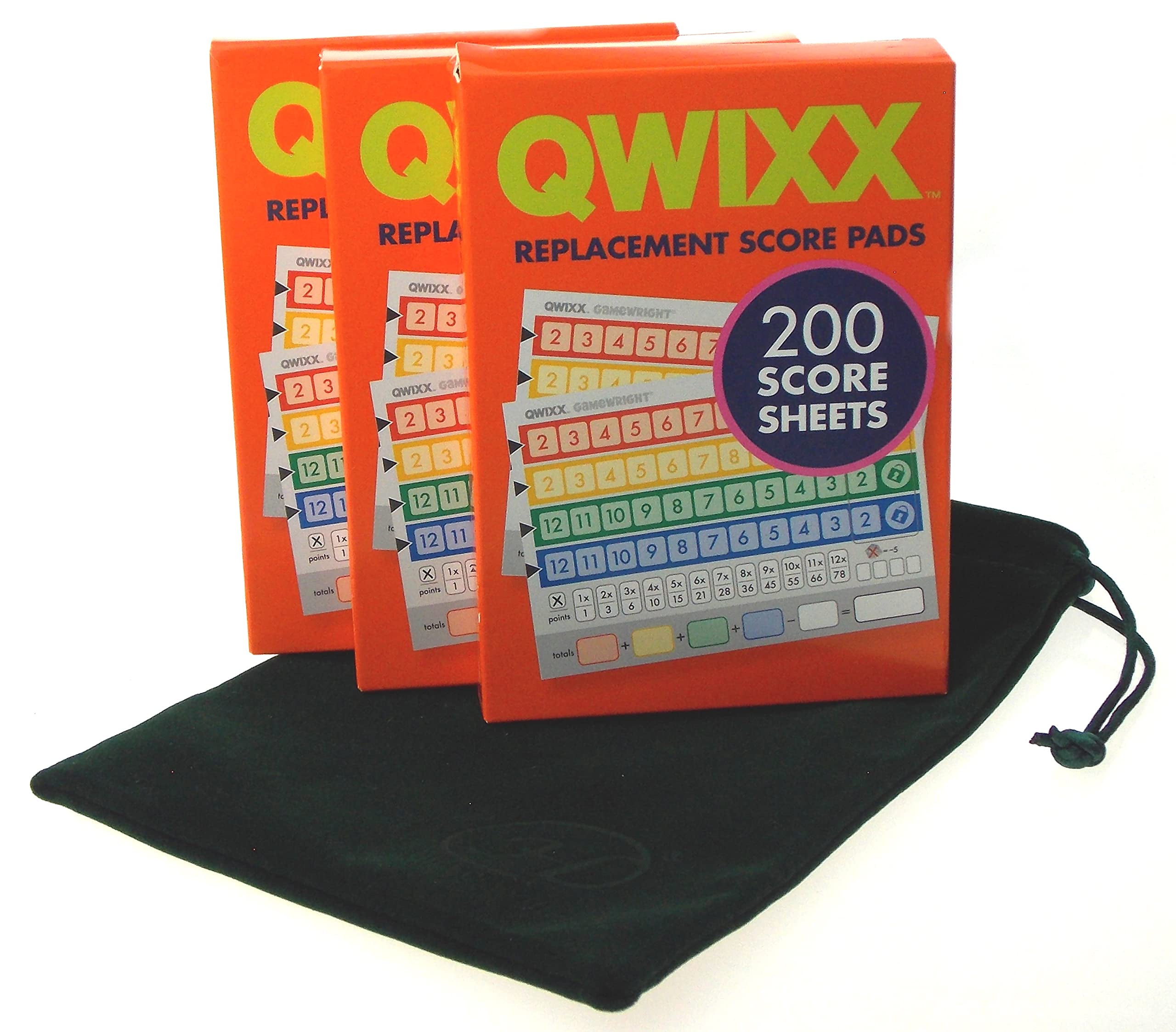 Qwixx Original 3 Replacement Score Pad Boxes Bundle (in Color) - 600 ...