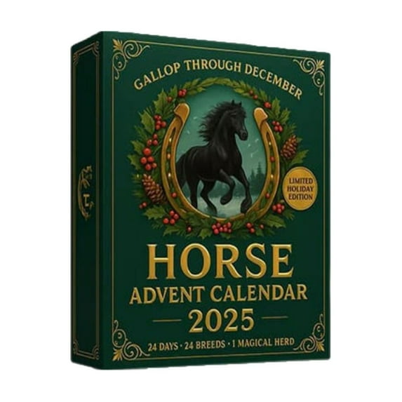 Qwtwty 2026 Calendar 2025 Horse Countdown Calendar Christmas Tree ...