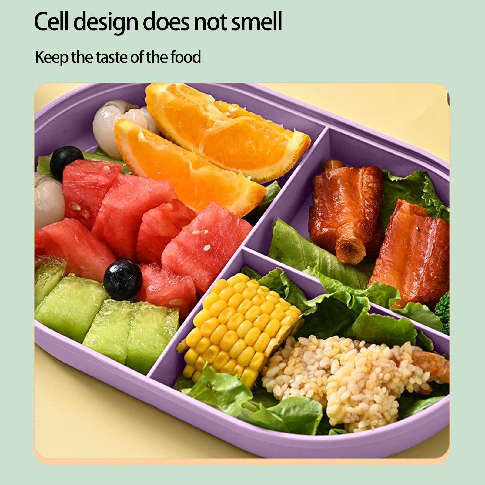 Qwtwty Bento Box Adult Large Capacity Double Layer Compartment Lunch ...